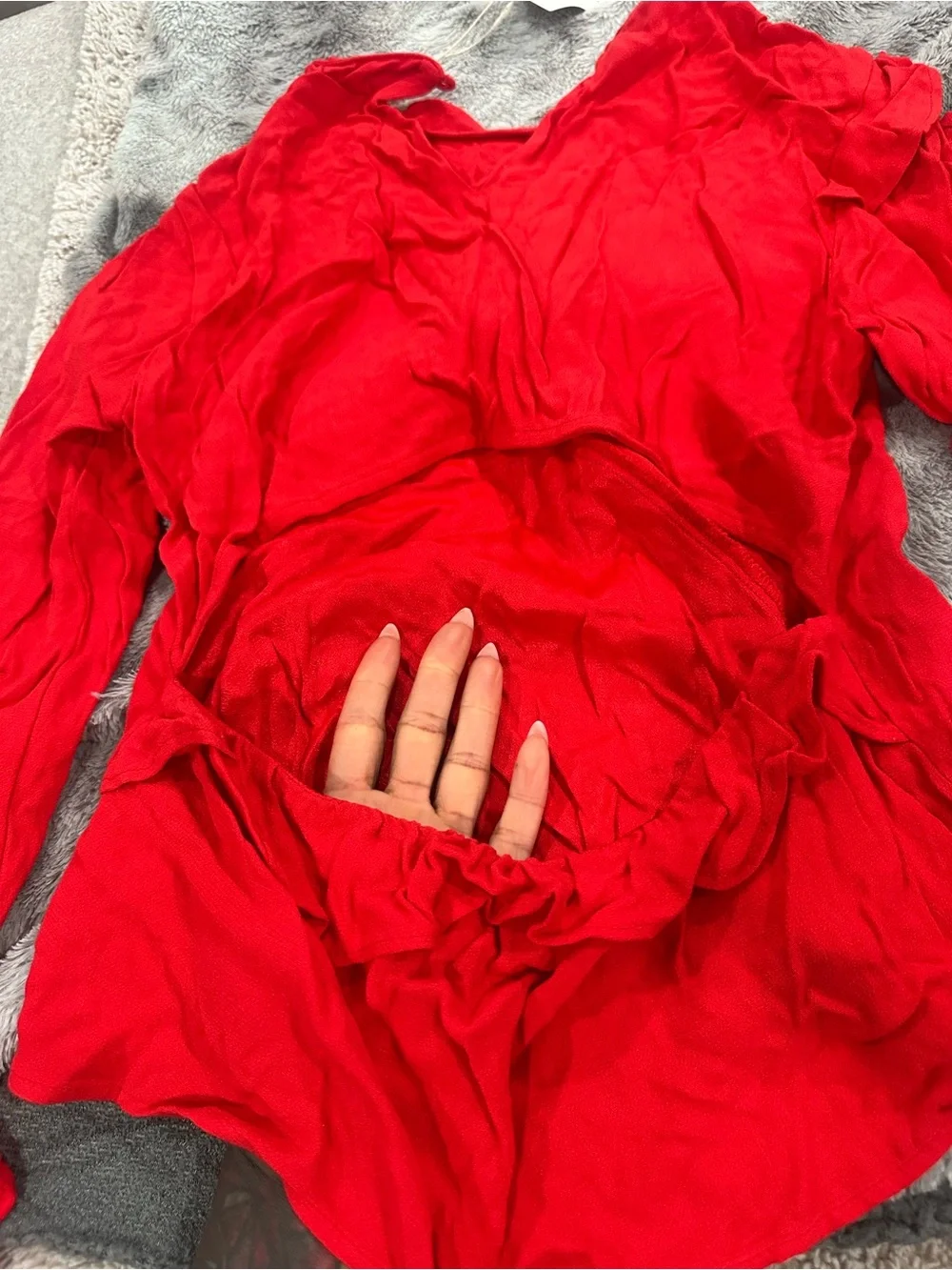 Zara | Tops | Zara Red Trafaluc Top | Poshmark